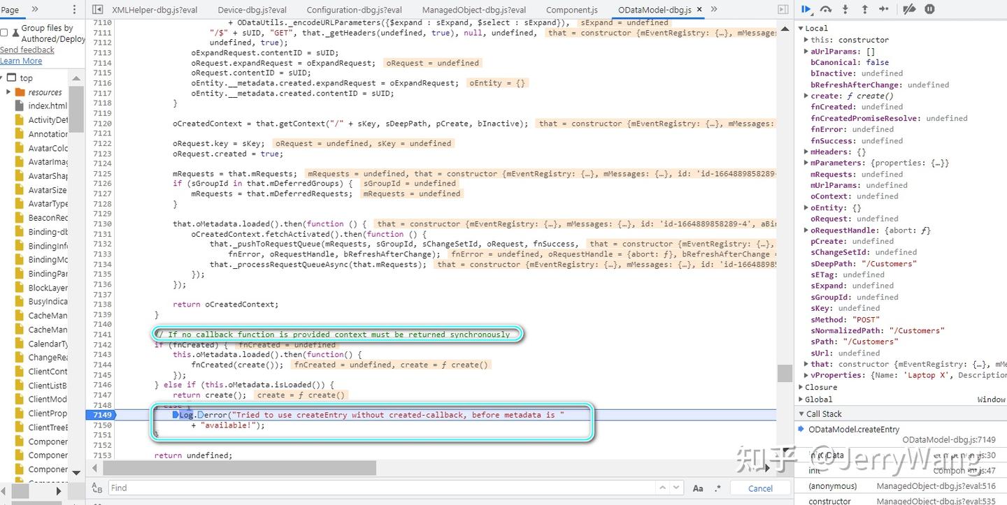 SAP UI5 ODataModel.createEntry 单步调试 - 知乎