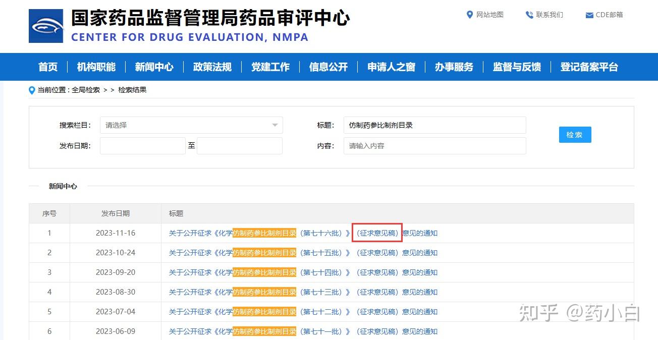 仿制药参比制剂目录-CDE和NMPA官方网站查询方法 - 知乎
