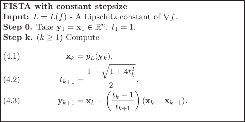 [Opt] ISTA 和 FISTA - 知乎