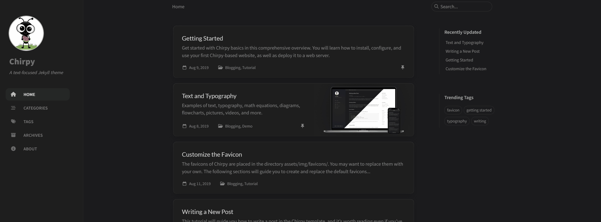 清新简约之美，开源个人博客：Jekyll Theme Chirpy - 知乎