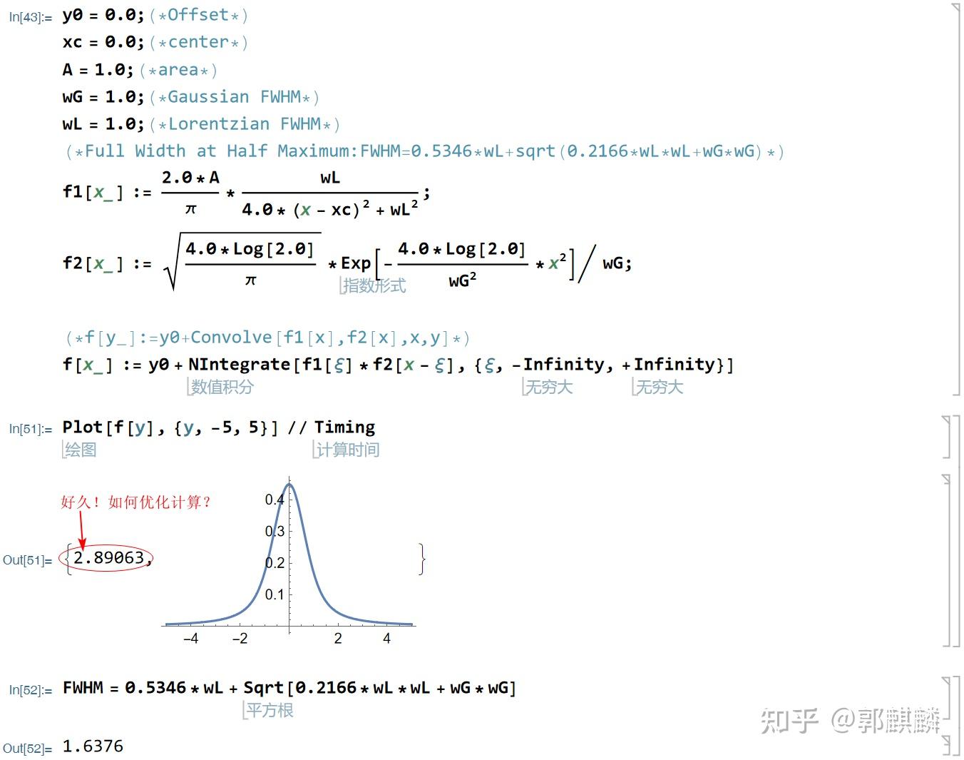 在 Mathematica 和 MATLAB 中自定义 Voigt 函数 - 知乎