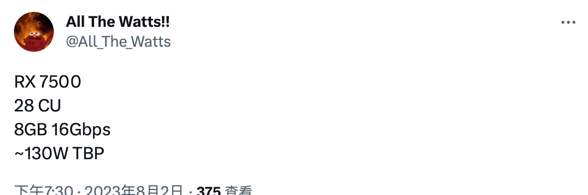 8月3日显卡价格（第688期）AMD RX 7500 显卡曝光，219美元 - 知乎