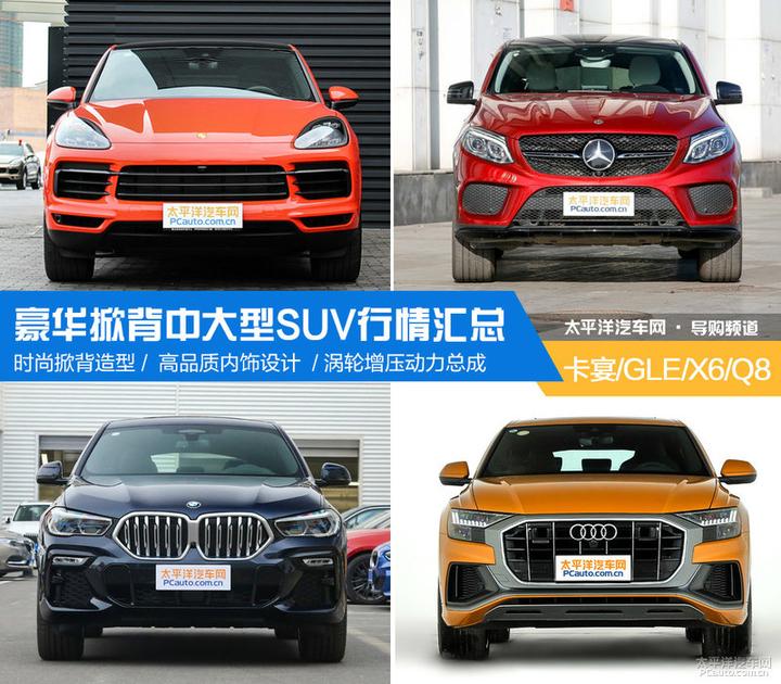 豪华掀背中大型SUV行情汇总 卡宴/GLE/X6/Q8 - 知乎