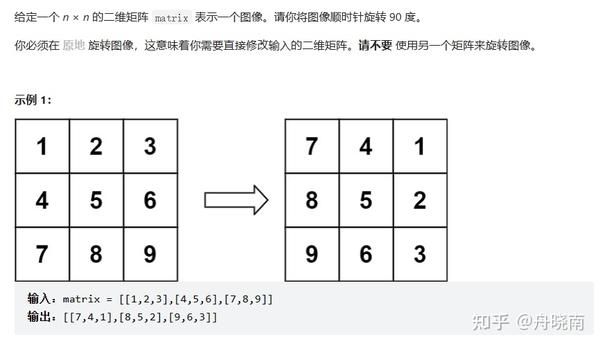 算法第七十一题：旋转图像，模拟，leetcode编号48，数组题，难度中等 知乎