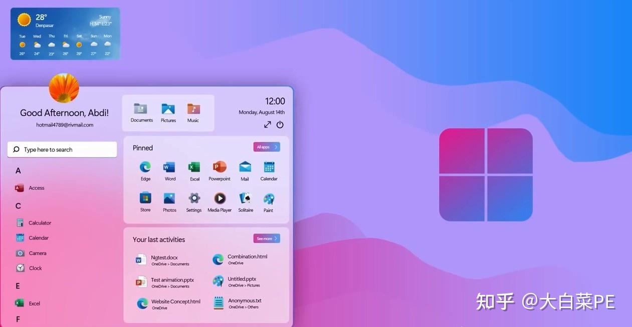 史诗级升级！微软公开展示“Windows 12”系统：设计更高级 - 知乎