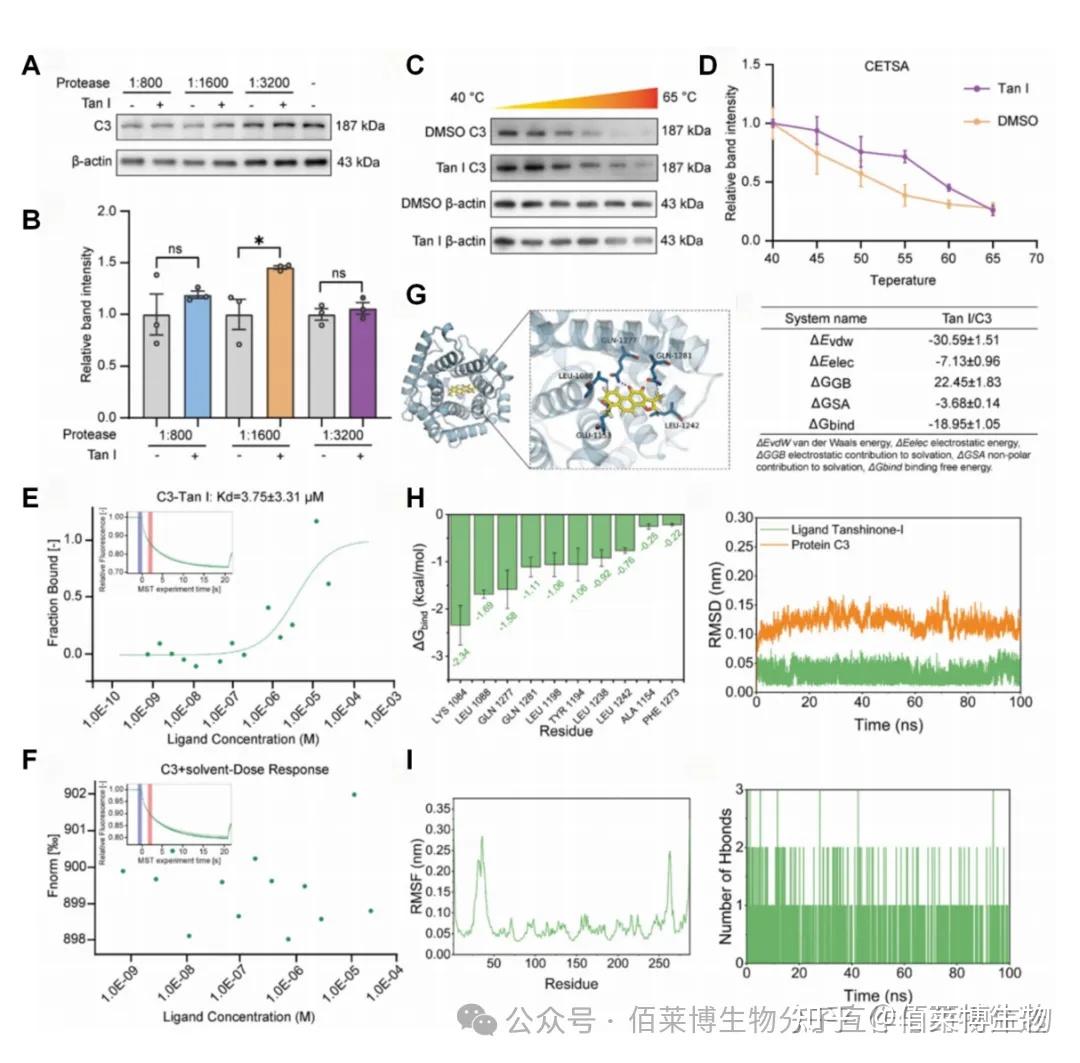 以药找靶及药物与蛋白结合验证：DARTS-MS+MST+CETSA+分子动力学模拟揭示丹参酮I靶向补体C3发挥功能 - 知乎