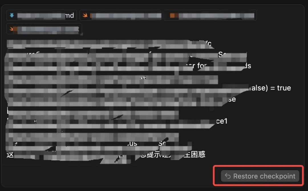 Cursor「Restore checkpoint」是什么作用 - 知乎