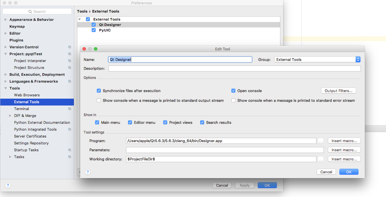 mac系统配置pycharm+pyQt5 - 知乎