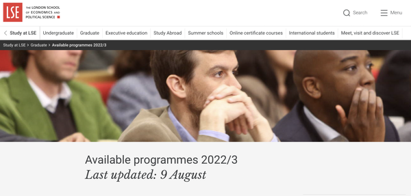 申请资讯｜23fall&22fall新开设及取消的硕士项目：LSE/NUS - 知乎