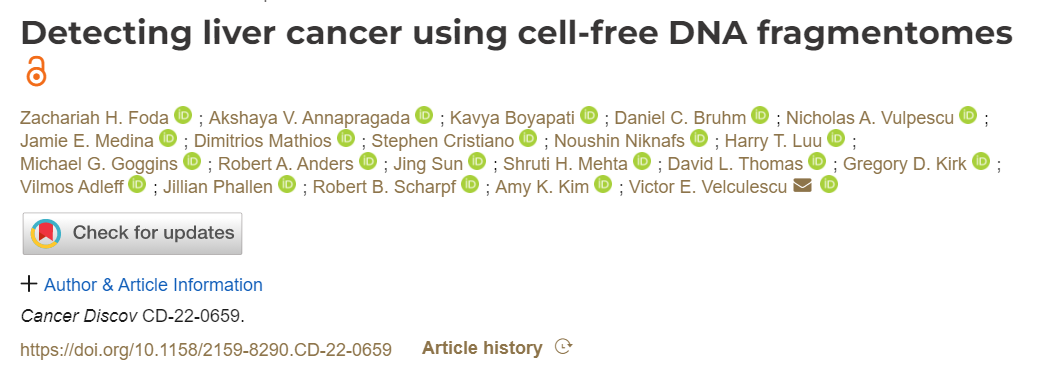 Cancer Discov | 肝癌全基因组cfDNA片段化特征检测方法DELFI，可高灵敏度、特异性筛查高危人群 - 知乎