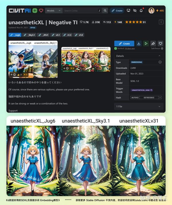 该更新啦！6款超好用的SDXL负面提示词Embedding模型 - 知乎