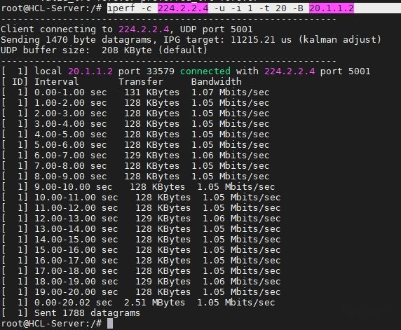 iperf测试组播的命令是什么？通过HCL学习一下 - 知乎