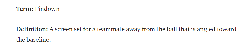 术语解释：浅议NBA常用的 Pin Down Screen 的概念及特征 - 知乎