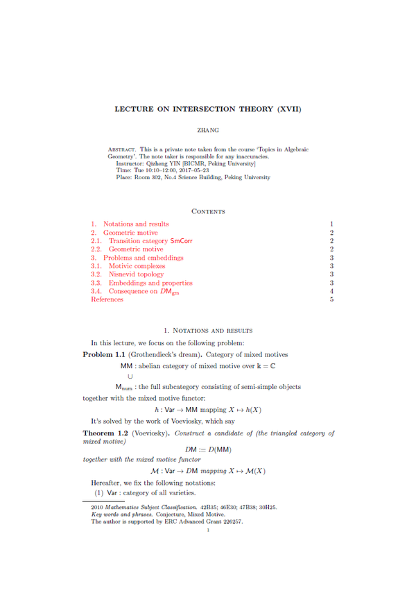 Notes on Intersection Theory (XVII) - 知乎