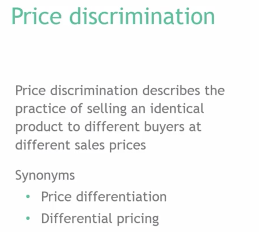 《Cost and Economics in Pricing Strategy》第二周笔记 price discrimination 之 ...