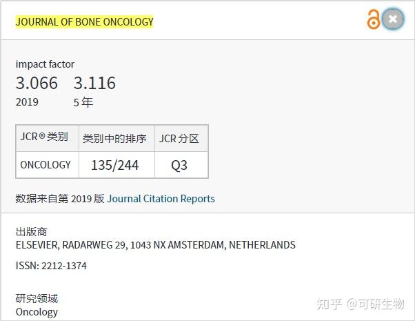 Journal of Bone Oncology：第一本专门研究癌症引起的骨病的杂志 - 知乎