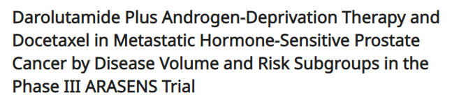 达罗他胺安全性得到证实！2月JCO重磅：ARASENS研究亚组分析结果更新 - 知乎
