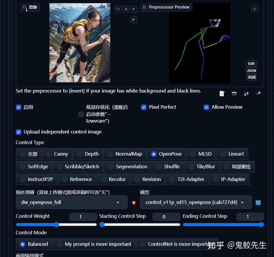 【SD】dw_pose 精准骨骼识别 控制原图人物动作 - 知乎