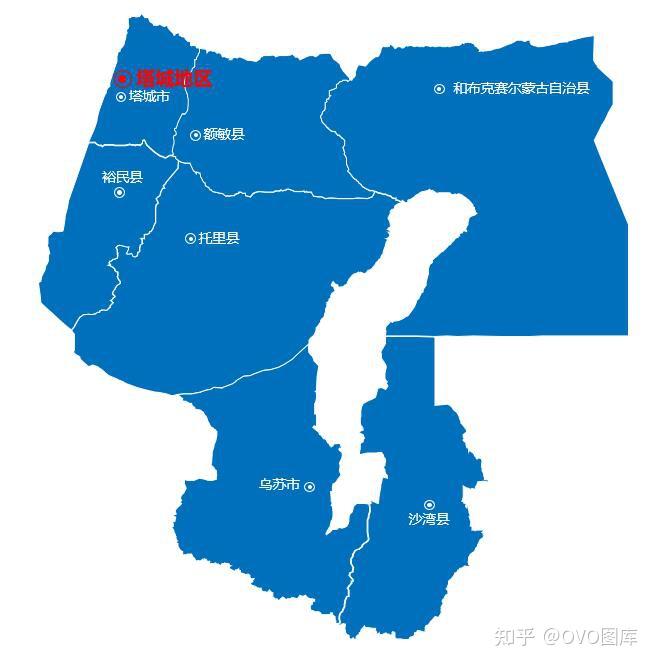 新疆维吾尔自治区可编辑矢量地图PPT模板 - 知乎