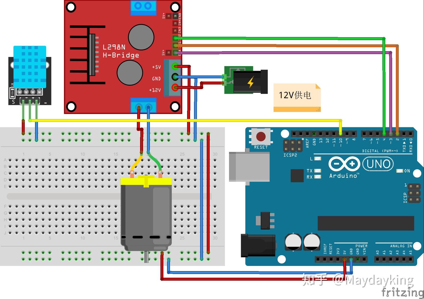 基于arduino的自动调速风扇 知乎