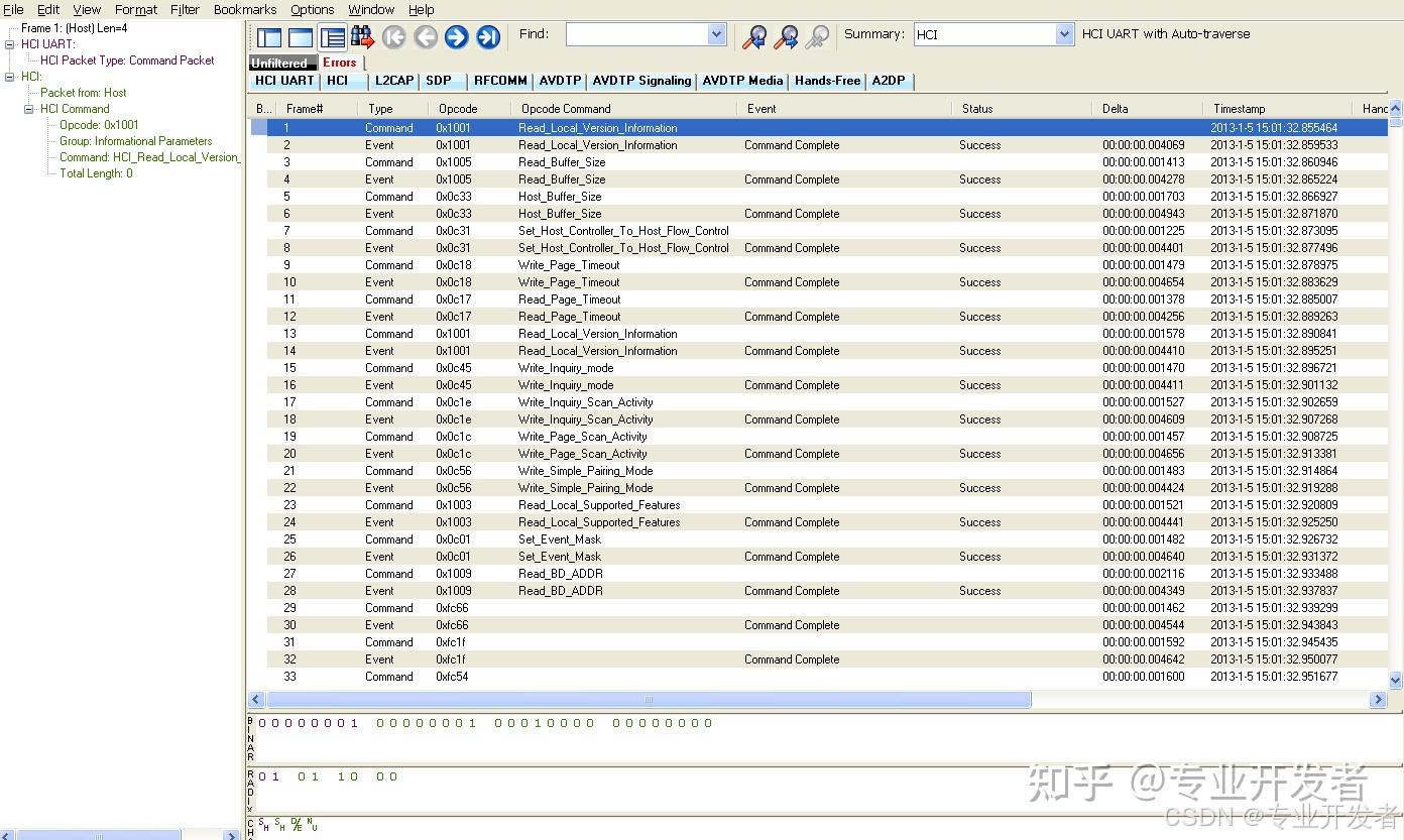 蓝牙HCI的log分析方法 - 知乎