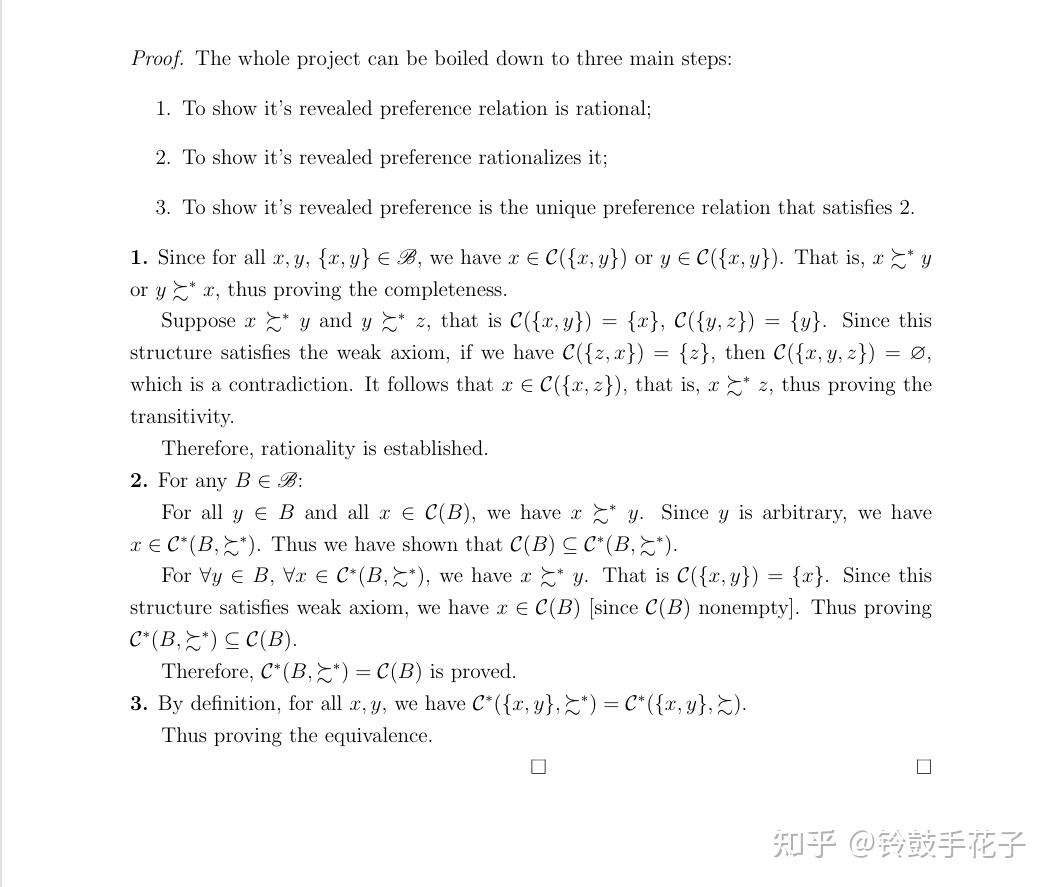 Notes on advanced microeconomic theory(1):Prefernce and Choices - 知乎