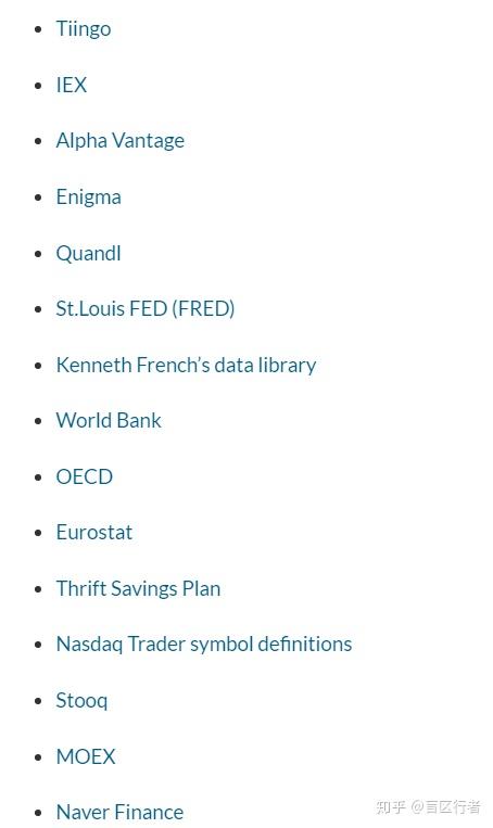 【python搞量化】pandasdatareader 经济和金融数据读取api介绍 知乎 