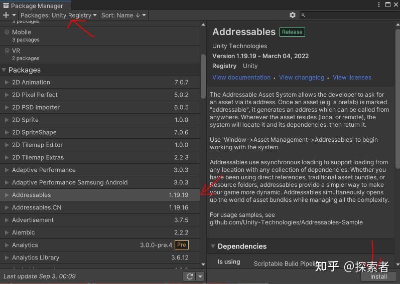 Unity（用 Package Manager 安装包） - 知乎