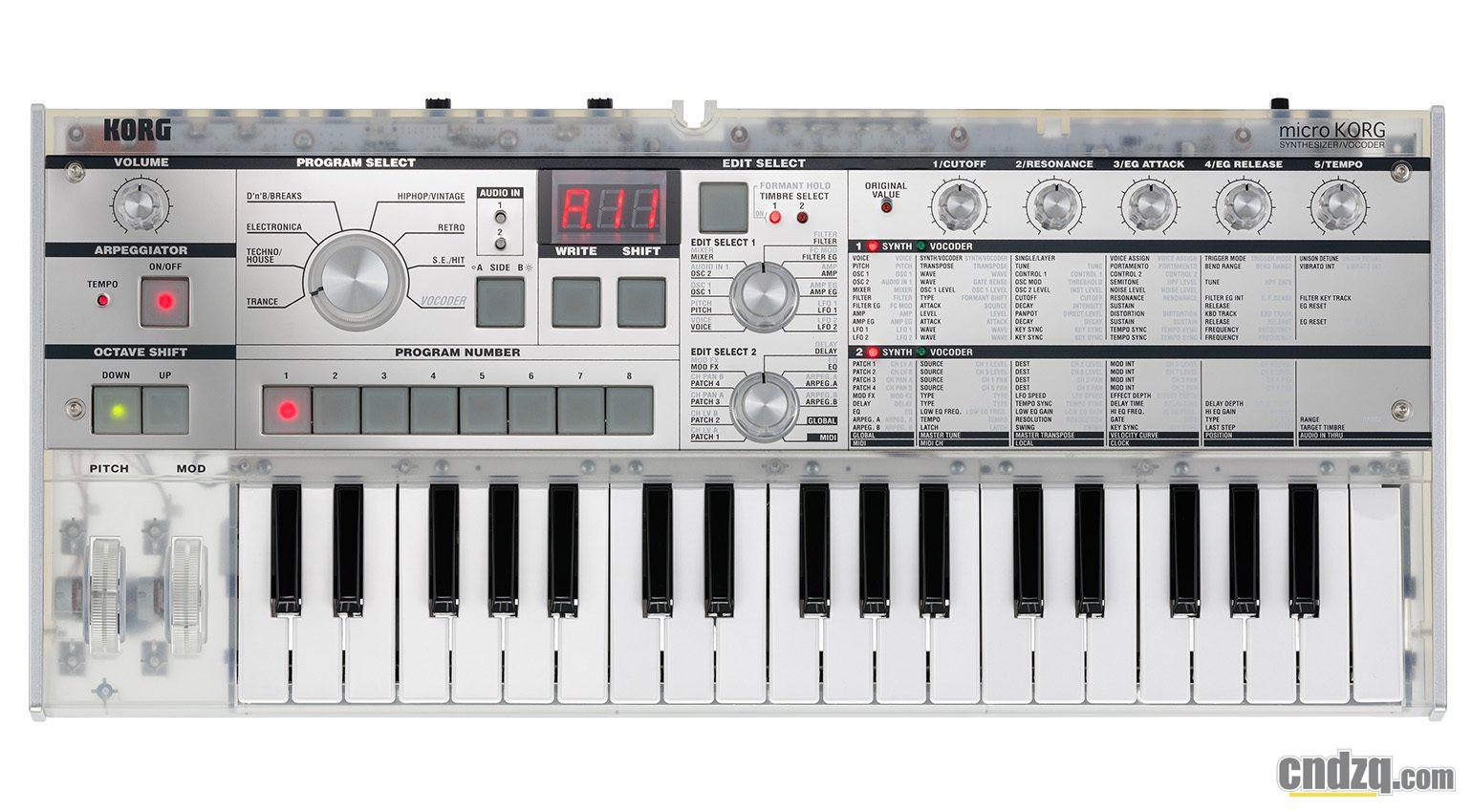 KORG发布microKORG Crystal全透明合成器 - 知乎