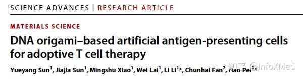 Sci Adv丨开发基于DNA折纸术的人工抗原提呈细胞用于过继T细胞治疗 - 知乎