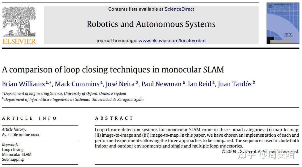 论文阅读笔记：《A comparison of loop closing techniques in monocular SLAM》 - 知乎