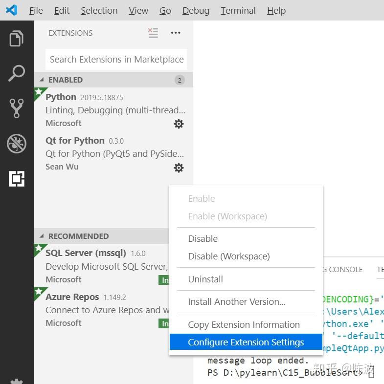 PyQt扩展在Visual Studio Code中的配置及基本使用方法 - 知乎