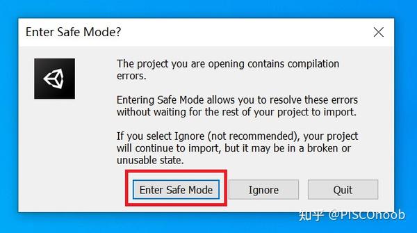 Unity 2021.X新建项目提示Enter Safe Mode/新建项目报错 - 知乎