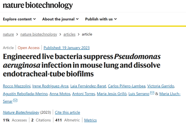 首款针对铜绿假单胞菌肺部感染「活药」登 Nature 子刊，或消除抗生素耐药性，成立公司已融资 390 万欧元 - 知乎