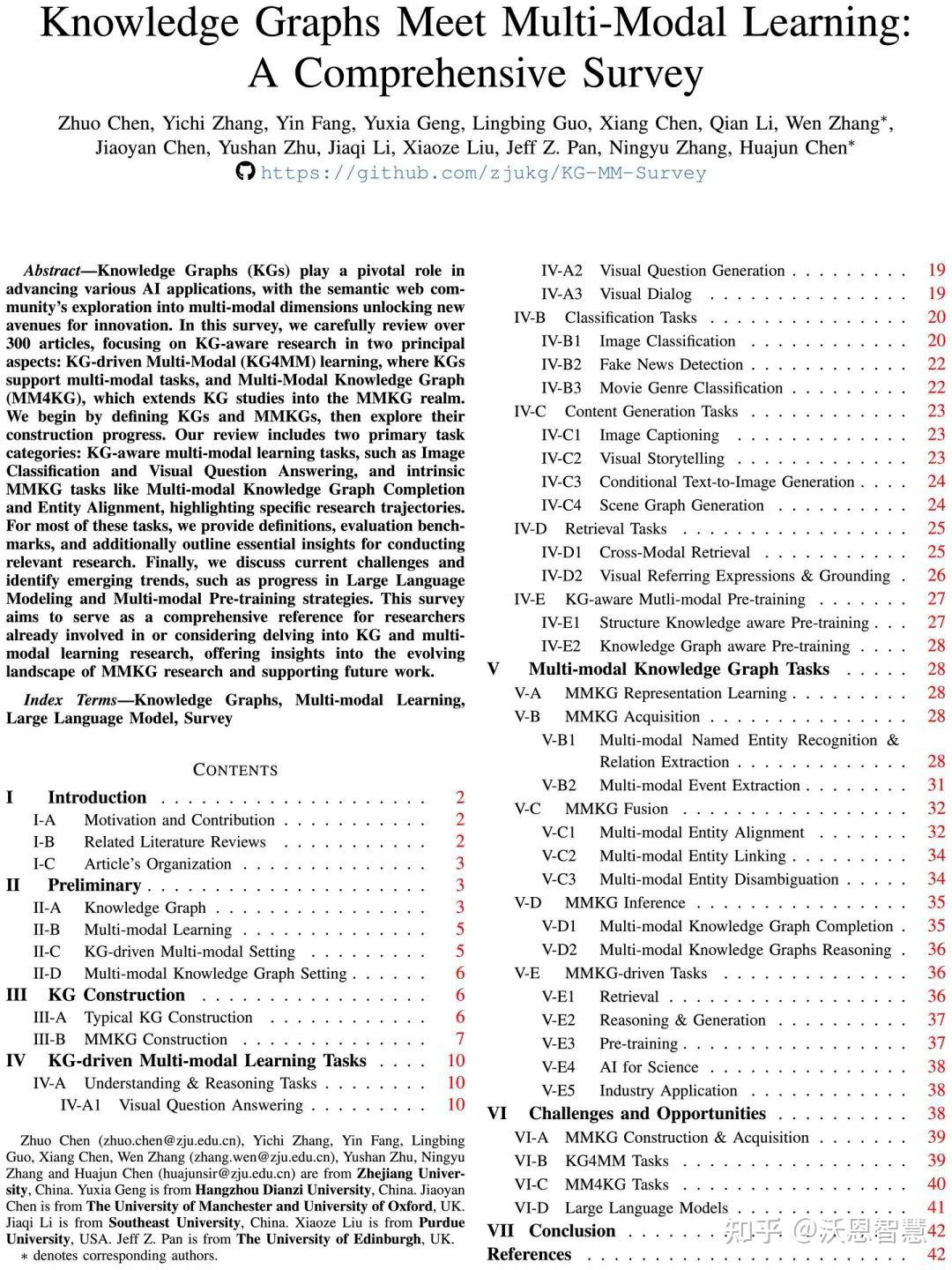 ArXiv2024 | 知识图谱&多模态学习综述 - 知乎