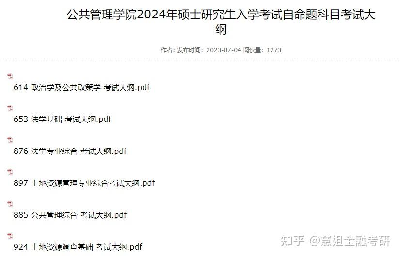 【慧姐金融专硕】部分院校公布24考研初试大纲！ - 知乎
