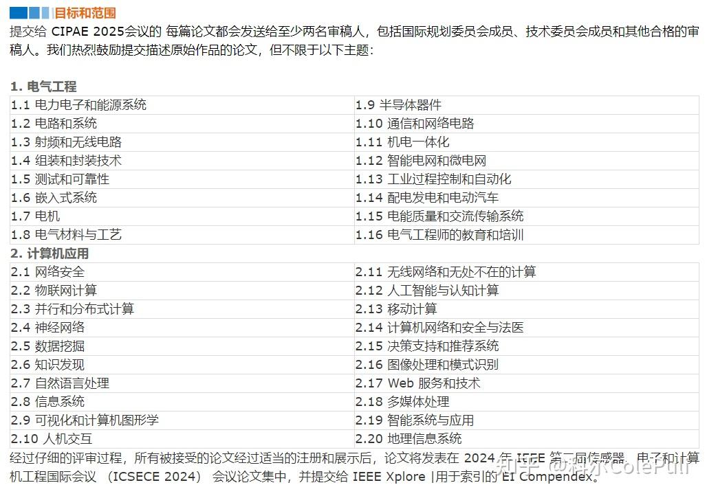 EI会议推荐/★2025年第三届IEEE传感器，电子与计算机工程国际会议（ICSECE 2025） - 知乎