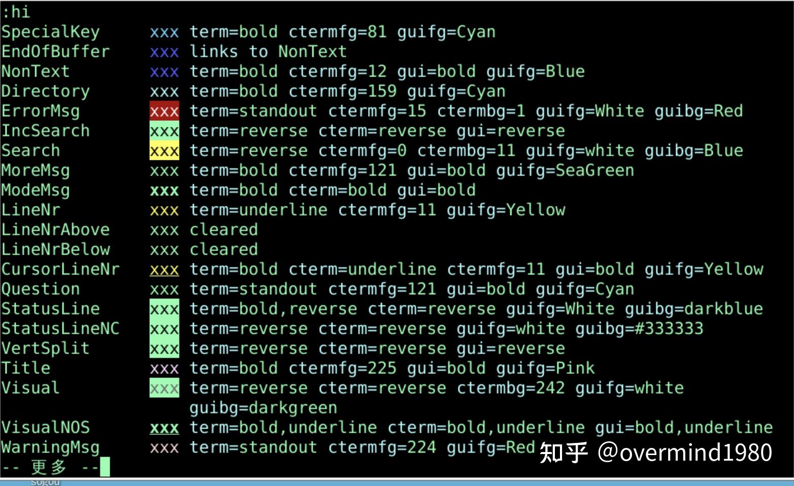 oeasy教您玩转vim - 89 - # 高亮细节Highlight - 知乎