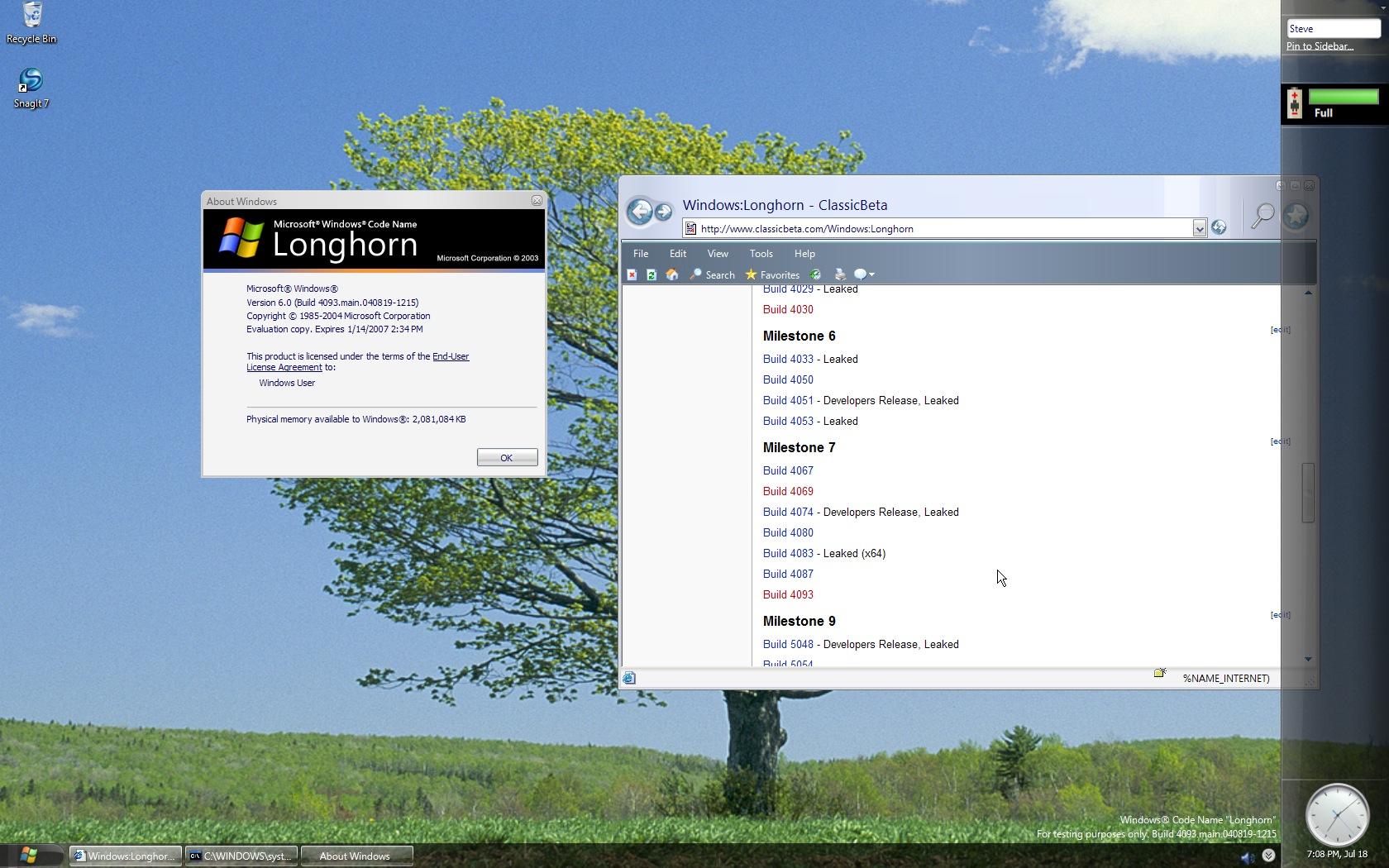 Longhorn Build 4093 简报，Pre-Reset 最后一作 - 知乎
