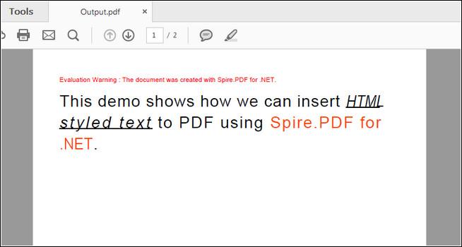 【教程】PDF组件Spire.PDF 教程：如何在C＃，VB.NET中将HTML样式化文本插入PDF - 知乎