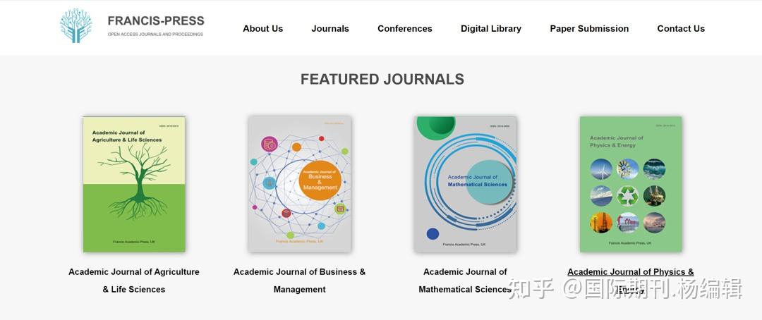 硕博申请留学｜英国Francis Academic Press知网国际英文期刊长期征稿！1个月发表周期，CNKI+谷歌学术收录！ - 知乎