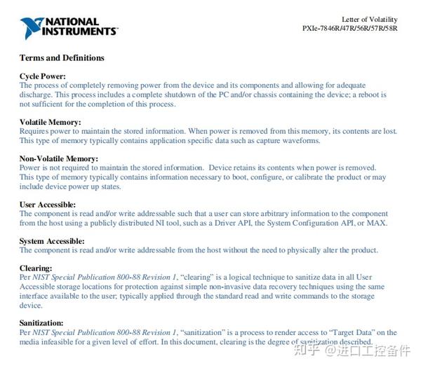 Letter of Volatility PXIe-7846R/47R/56R/57R/58R 技术说明书 - 知乎