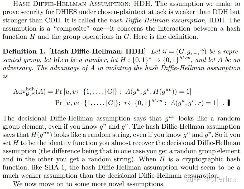 Assumptions: Hash Diffie-Hellman (HDH) - 知乎