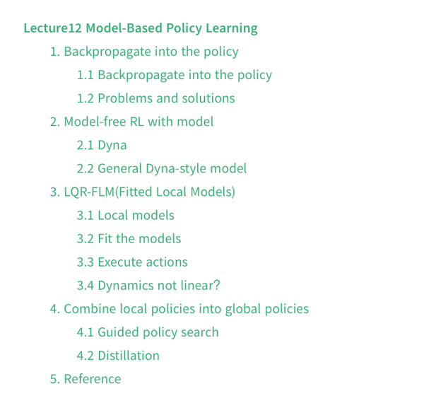 CS285 Lec12: Model-Based Policy Learning - 知乎