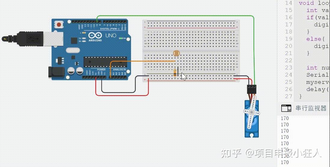 Arduino控制舵机详解（含仿真及详细代码） - 知乎