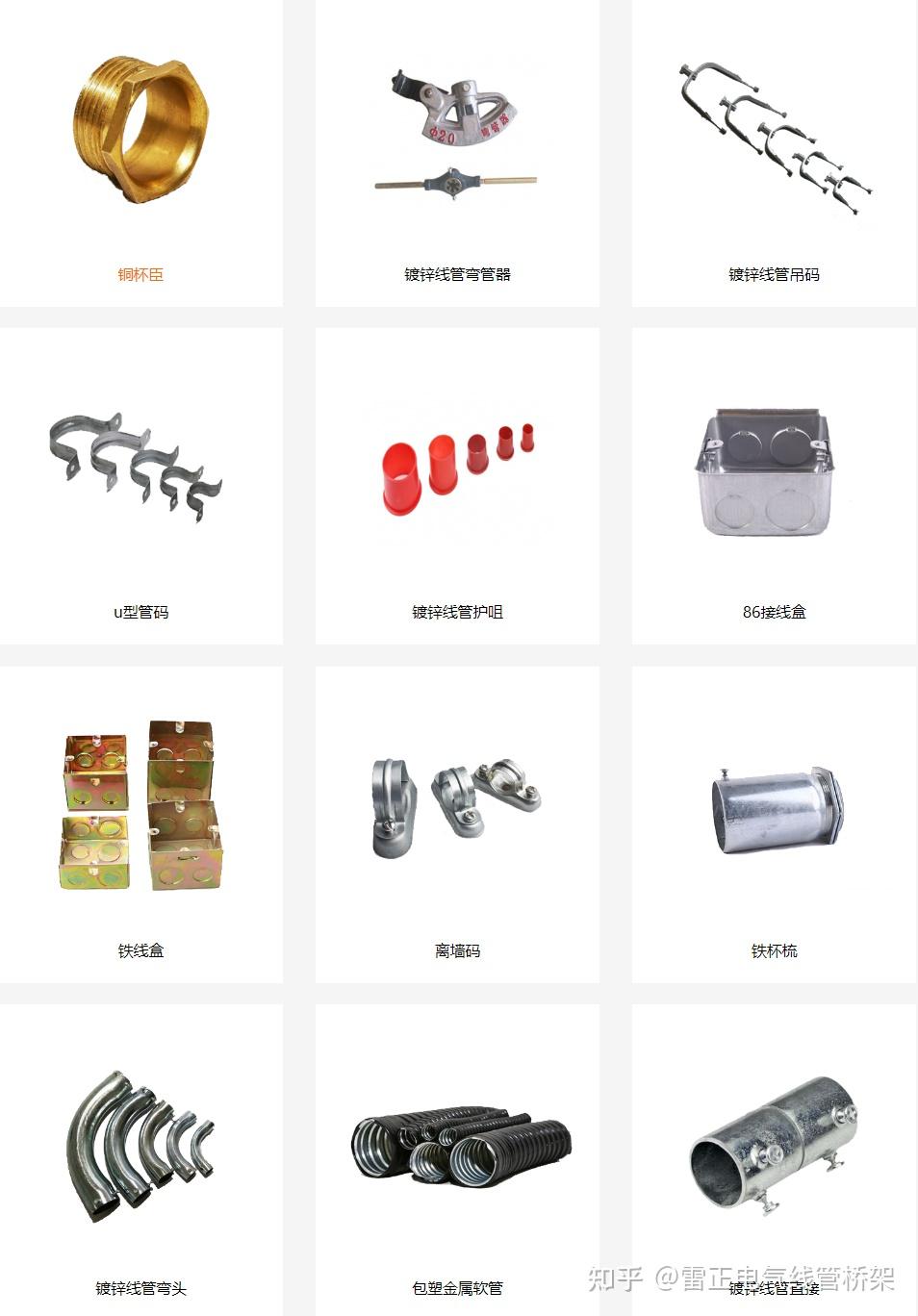 JDG/KBG管配件规格大全 - 知乎