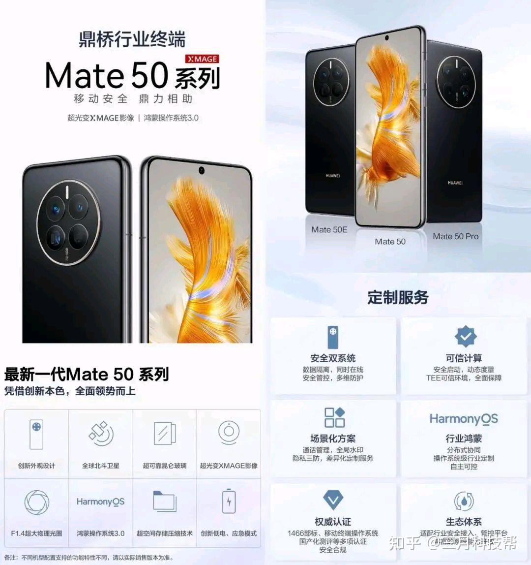 华为彻底摊牌了，鼎桥mate50也来了，但是logo依旧是“HUAWEI” - 知乎