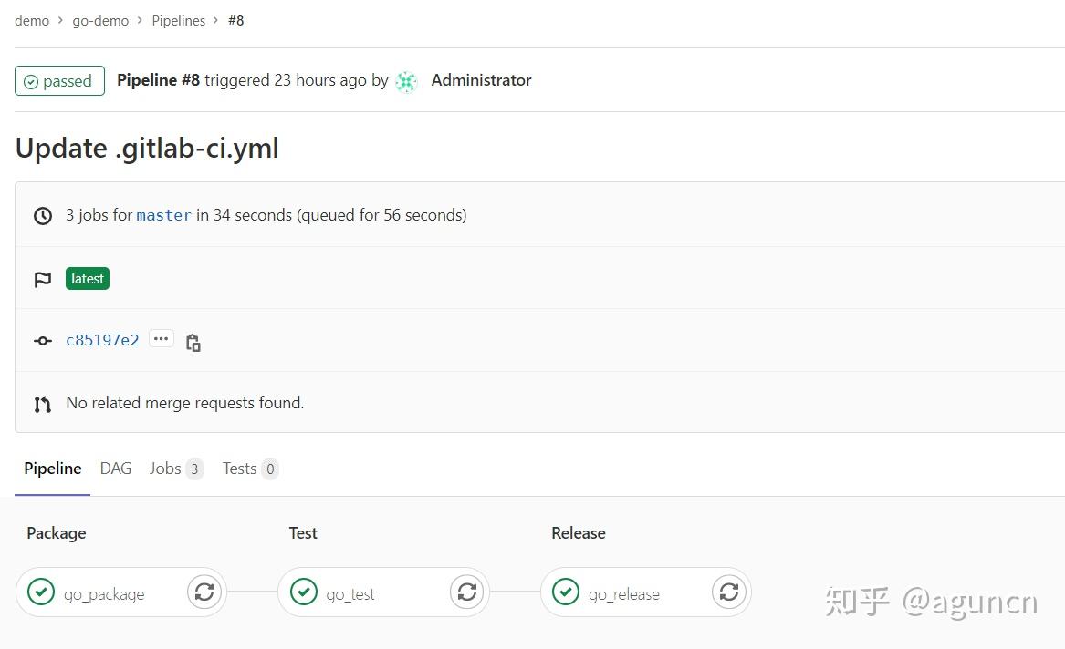 使用python-gitlab触发gitlab的ci/cd pipeline - 知乎