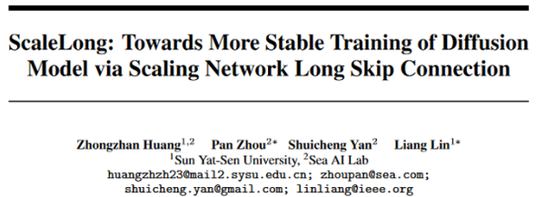 NeurIPS'23| 几行代码稳定UNet ! 理解扩散模型中Long skip connection的scaling操作 - 知乎