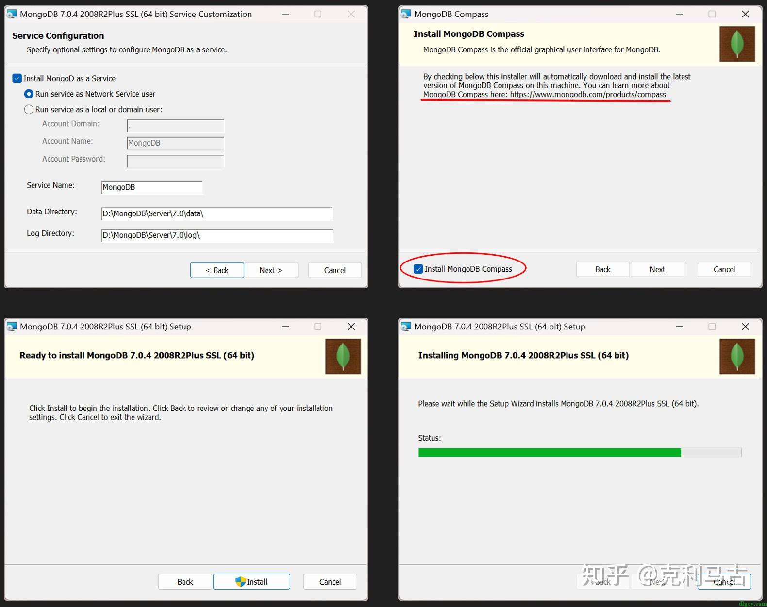 MongoDB 安装、设置密码、开启事务支持 - 知乎
